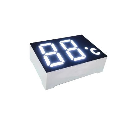 China 2 Digit 7 Segment LED Display 12mm Height 120-140mcd Ultra Bright White Common Cathode for Temperature Controllers for sale