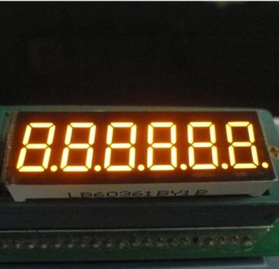 China Continuous 6 Digit 7 Segment Alphanumeric LED Display Amber 0.36 Inch with Low Power Consumption and 100,000 Hour Lifespan for sale