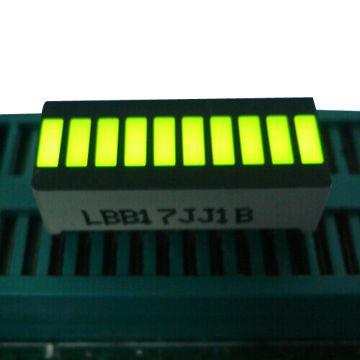 China Yellow 10 LED Light Bar 25.4mm Display with 10 Segment Indicators and 100,000 Hour Lifespan for sale
