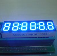 China Ultra Bright Blue 6 Digit 7 Segment LED Display 0.32 Inch With Black Surface for sale