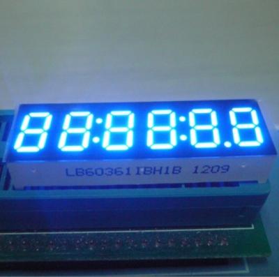 China Ultra Bright Blue 6 Digit 7 Segment LED Display 0.32 Inch With Black Surface for sale