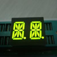 China 0.54 Inch Common Anode 14 Segment LED Display 2 Digit Super Bright Green 13.8mm Height 25.2mm Width for sale