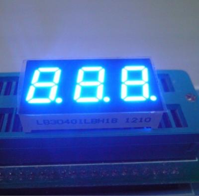 China Ultra Bright Blue 7 Segment numeric led display 3 Digit Common Anode for sale