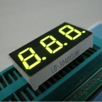 China Yellow Green Triple Digit 7 Segment LED Display with 0.4 inch Digit Height and 100,000 Hours Lifespan for Wide Temperature Range Applications for sale