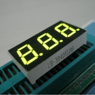 China Yellow Green Triple Digit 7 Segment LED Display with 0.4 inch Digit Height and 100,000 Hours Lifespan for Wide Temperature Range Applications for sale