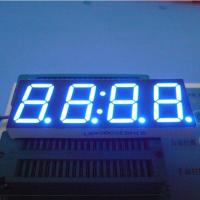 China 0.8 Inch 4-Digit Seven Segment LED Display - Ultra Bright Blue, 20.4mm Height, 100-120 mcd Intensity for sale
