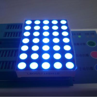 China Ultra Blue 5x7 Dot Matrix LED Display 38.1x53.34mm for Elevator Floor Indicators 120-140mcd for sale