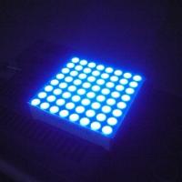 China Yellow 3mm 8x8 Dot Matrix LED Display with White Dots on Black Surface 32x32mm Dimensions for sale