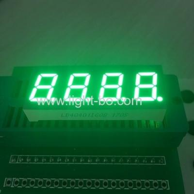 China 0.4 Inch 4-Digit 7-Segment LED Display - Pure Green Common Anode 10.16mm Height for Temperature Control for sale