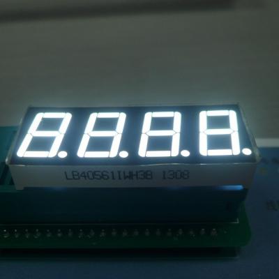China Ultra White 4 Digit 7 Segment LED Display 14.2mm 0.56 Inch Common Anode 80-100mcd Process Indicator for sale