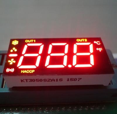 China 0.5 Inch Triple-Digit LED Display 12.7mm Height Ultra Red/Yellow for Refrigerator Control 38.5x19x8mm for sale