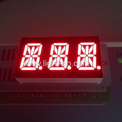 China Ultra Red 0.54 Inch Triple Digit 14 Segment Alphanumeric LED Display 13.8mm Height 70-80mcd for sale