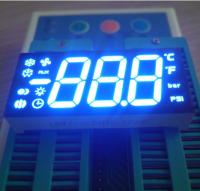 China 17mm Triple Digit 7-Segment LED Display for Refrigerator Control - Ultra Blue 462-465nm 2.8-3.3V for sale