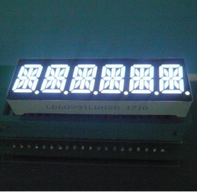 China 6-Digit 14-Segment LED Display 10mm Height 80-100mcd Luminous Intensity Common Anode Alphanumeric for sale