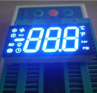 China Custom Triple Digit 7 Segment LED Display 47x22x9mm with 17mm Character Height and 80-100mcd Brightness for Refrigerator Control for sale