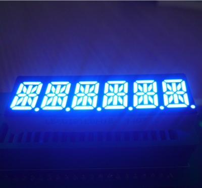 China 0.39 Inch 6-Digit 14-Segment LED Display Common Cathode Ultra Blue 10mm Height for Process Control for sale