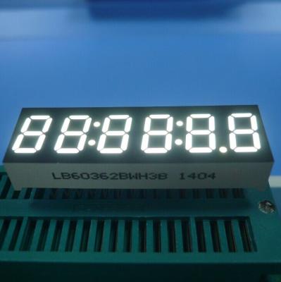 China 0.36 Inch 6-Digit 7-Segment LED Display - Common Anode, 80-100mcd Brightness, 2.8-3.5V Operating Voltage for sale