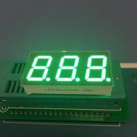 China Pure Green 3-Digit Seven Segment LED Display 0.56 Inch 14.2mm Height for Instrument Panel Control Systems for sale