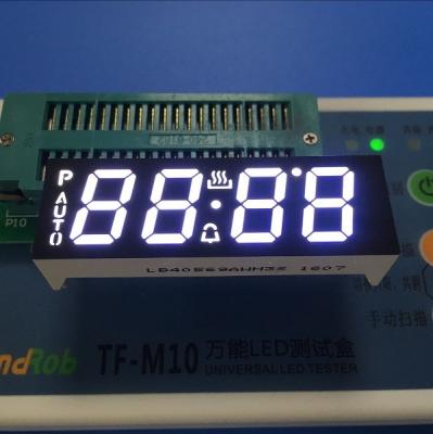 China Ultra White 4-Digit Seven Segment LED Display 14.2mm Common Anode for Oven Timer with 120℃ Rating for sale
