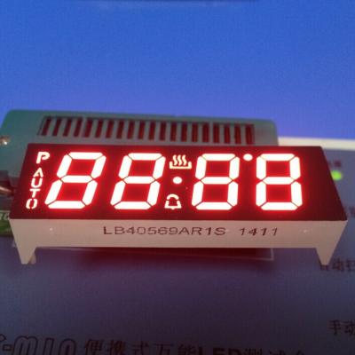 China 4 Digit 14.2mm 7 Segment Custom LED Display for Oven Control - Ultra Red 80-100mcd 120℃ Rating for sale