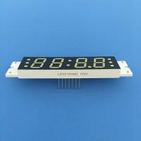 China Ultra bright white 4 digit 058 inch 7 segment led clock display with common anode and yellow segments black surface for clear time indication for sale