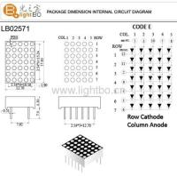China 5x7 Dot Matrix LED Display with 5V Power Supply and Wide Viewing Angle - 80-100mcd Brightness for Information Panels for sale