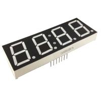 China Common Cathode Polarity LED Clock Display with Aluminum Frame in Grey/Black Face Colour for sale