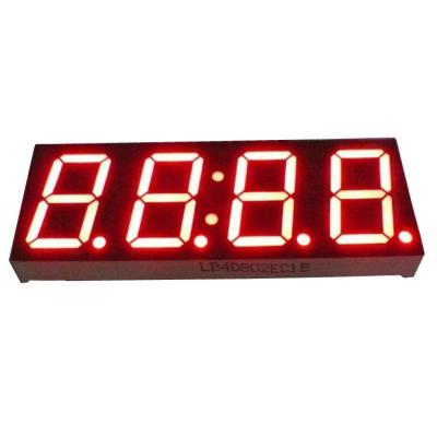 China Common Cathode Polarity LED Clock Display with Aluminum Frame in Grey/Black Face Colour for sale