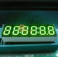 China 6 Digit Size LED Clock Display with Wavelength of 515-525nm and Electricity Power Source for sale