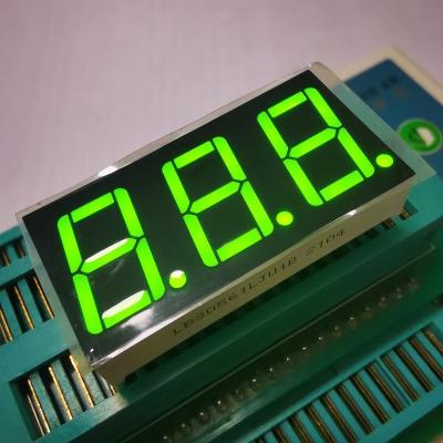 China Triple Digit 0.56 inch 7 Segment LED Dispiay Super Bright Yellow Green for sale