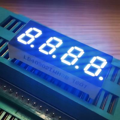 China White 7.62mm 4Digit 7 Segment LED Display Common Anode for Temperature Indicator for sale