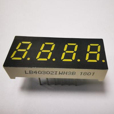 China 4 Digit 7 Segment LED Display Common Cathode Ultra White 7.62mm for Temperature Indicator for sale