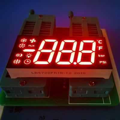 China Super Bright Red Common Cathode 3 Digit 7 Segment LED Display for Refrigeration Control Panel for sale