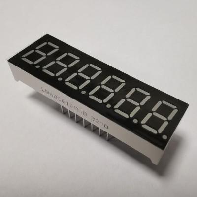 China 6 Digit 7 Segment LED Display with 9.2mm Height and Common Cathode for Digital Countdown Timer for sale