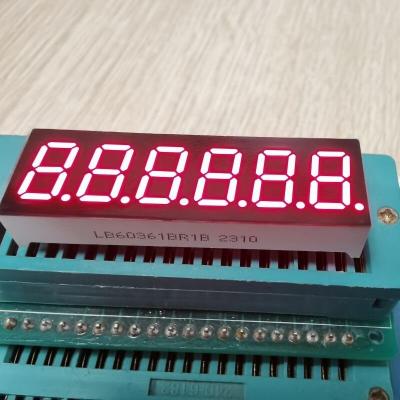 China High bright Red 6-digit 0.36-inch 7 Segment LED Display, Widely Used for Instrument Panel for sale