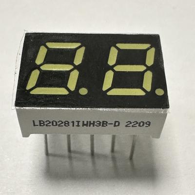 China 2 Digit7 Segment LED Display Super Bright White Common Anode for Home Appliances for sale