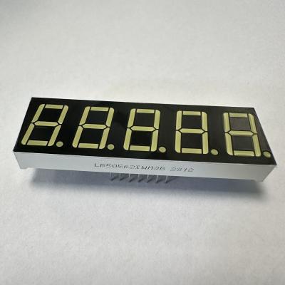 China 0.56inch 5-Digit Ultra Bright White 7 Segment LED Display Common Cathode for Process Control for sale