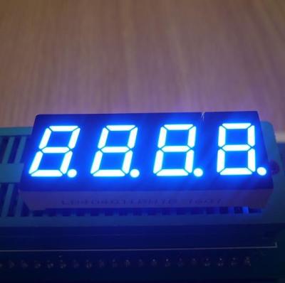 China Instrument Panel 0.4 Inch 4 Digit 7 Segment Led Display Ultra Bright Blue Emitting Color for sale
