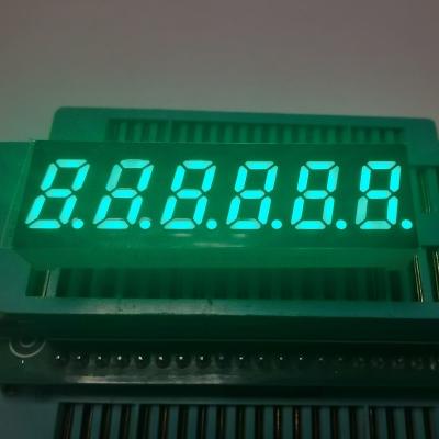 China Green Small Size 6 Digit 7 Segment LED Display Common Cathode for Frequency Converter for sale