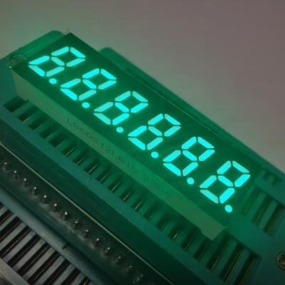 China Small Size 6 Digit 7 Segment LED Display Common Anode Green for Frequency Converter for sale
