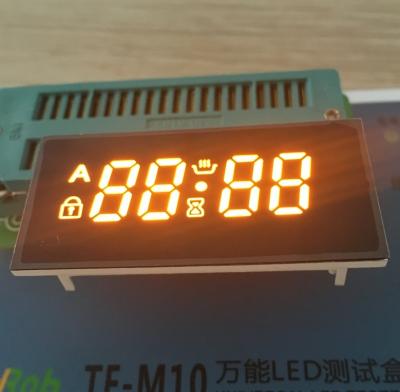 China Bright Amber 4-Digit Seven Segment LED Display 10.7mm Height Common Cathode for Oven Timer Control for sale