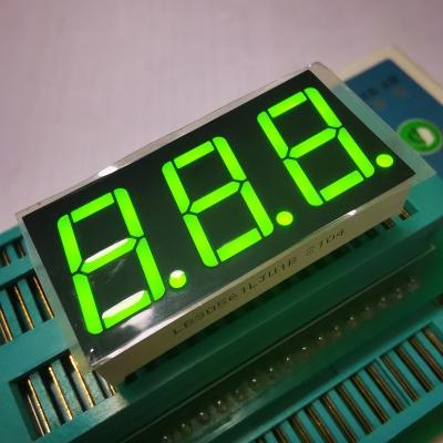 China Ultra Bright White Grey Surface LED Display 7 Segment 3digit 14.2mm Common Cathode for Temperature Controller for sale