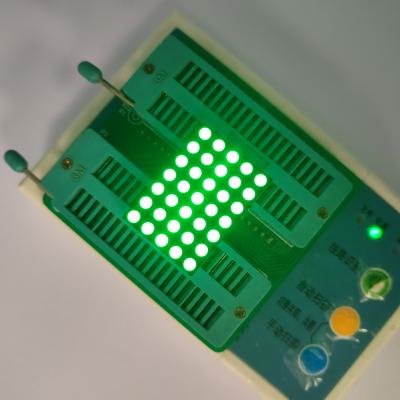 China Pure Green 3mm 5 X 7 DOT Matrix LED Display for Digital Time Zone Clock Indicator for sale