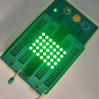 China Pure Green 3mm 5 X 7 DOT Matrix LED Display for Digital Time Zone Clock Indicator for sale