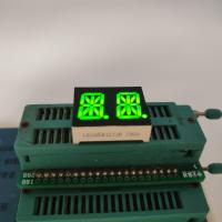 China Pure Green Black Face Alphanumeric LED Display 2 Digit 13.8mm 14 Segment for sale