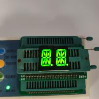China Pure Green Black Face Alphanumeric LED Display 2 Digit 13.8mm 14 Segment for sale
