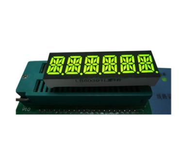 China Custom super green 0.39inch 6 digit 14 segment led display for instrument panel for sale