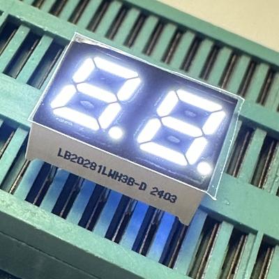 China Super Bright White 2 Digit 7mm 7 Segment LED Display Common Cathode for Home Appliances for sale