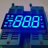 China Ultra Bright Blue Triple Digit 7 Segment LED Display Common Cathode for Refrigerator Controller for sale