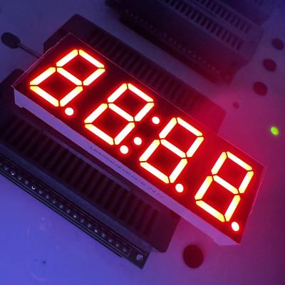 China High-Visibility Ultra Red 4-Digit LED Clock Display Unit for sale